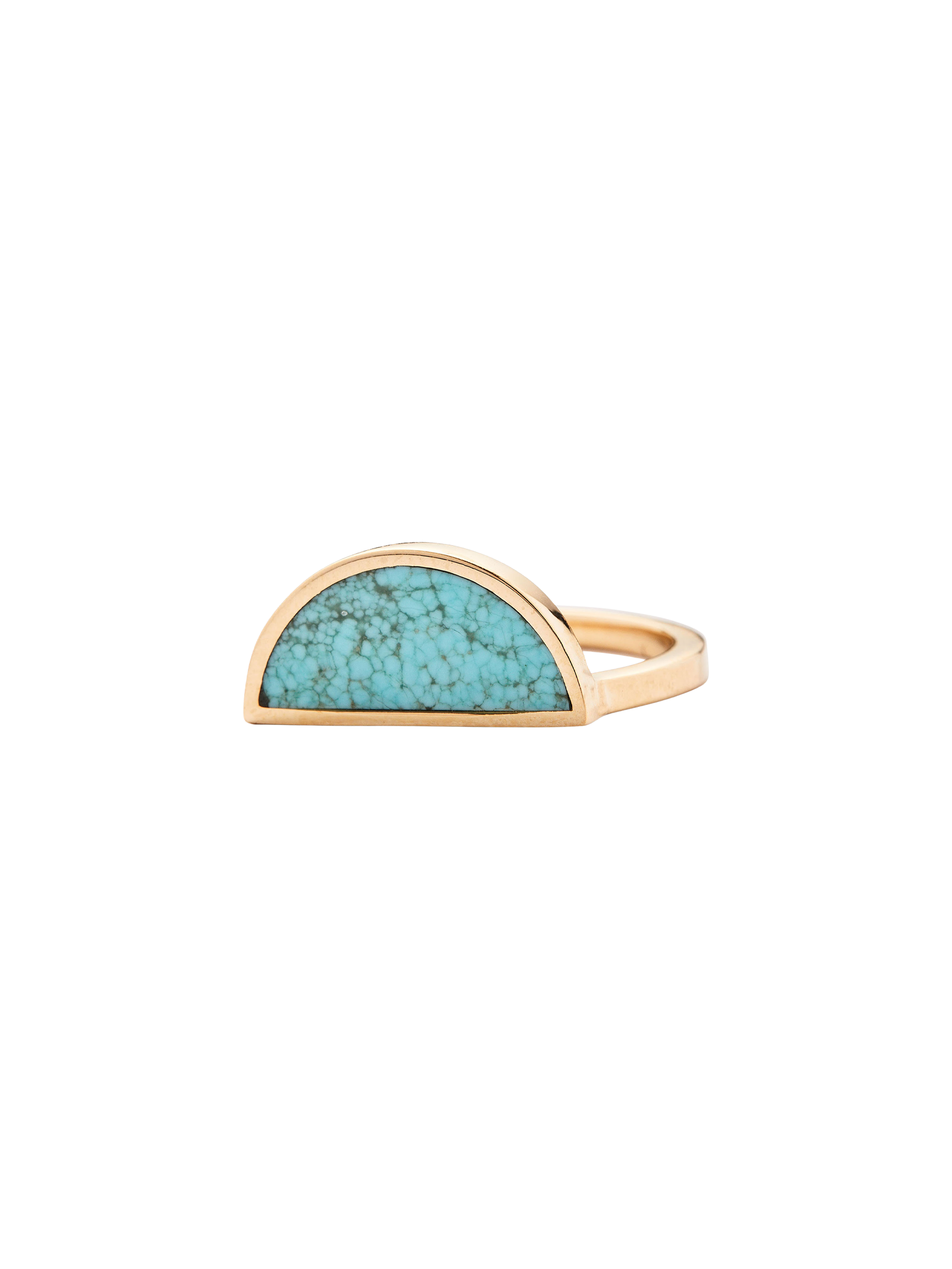 One half turquoise ring by Casual Seance | Finematter