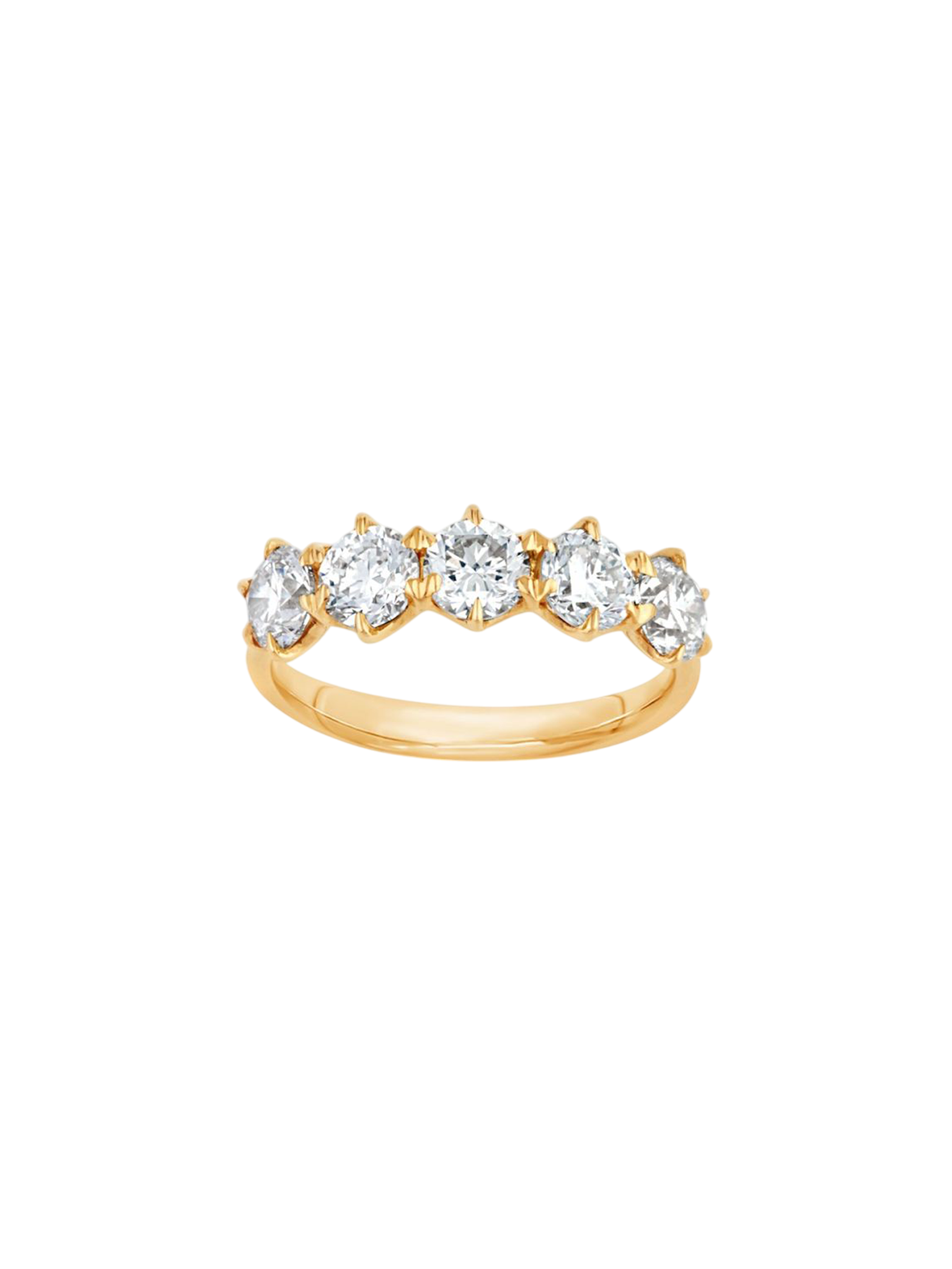 Elyhara five stone diamond ring by Dinny Hall | Finematter