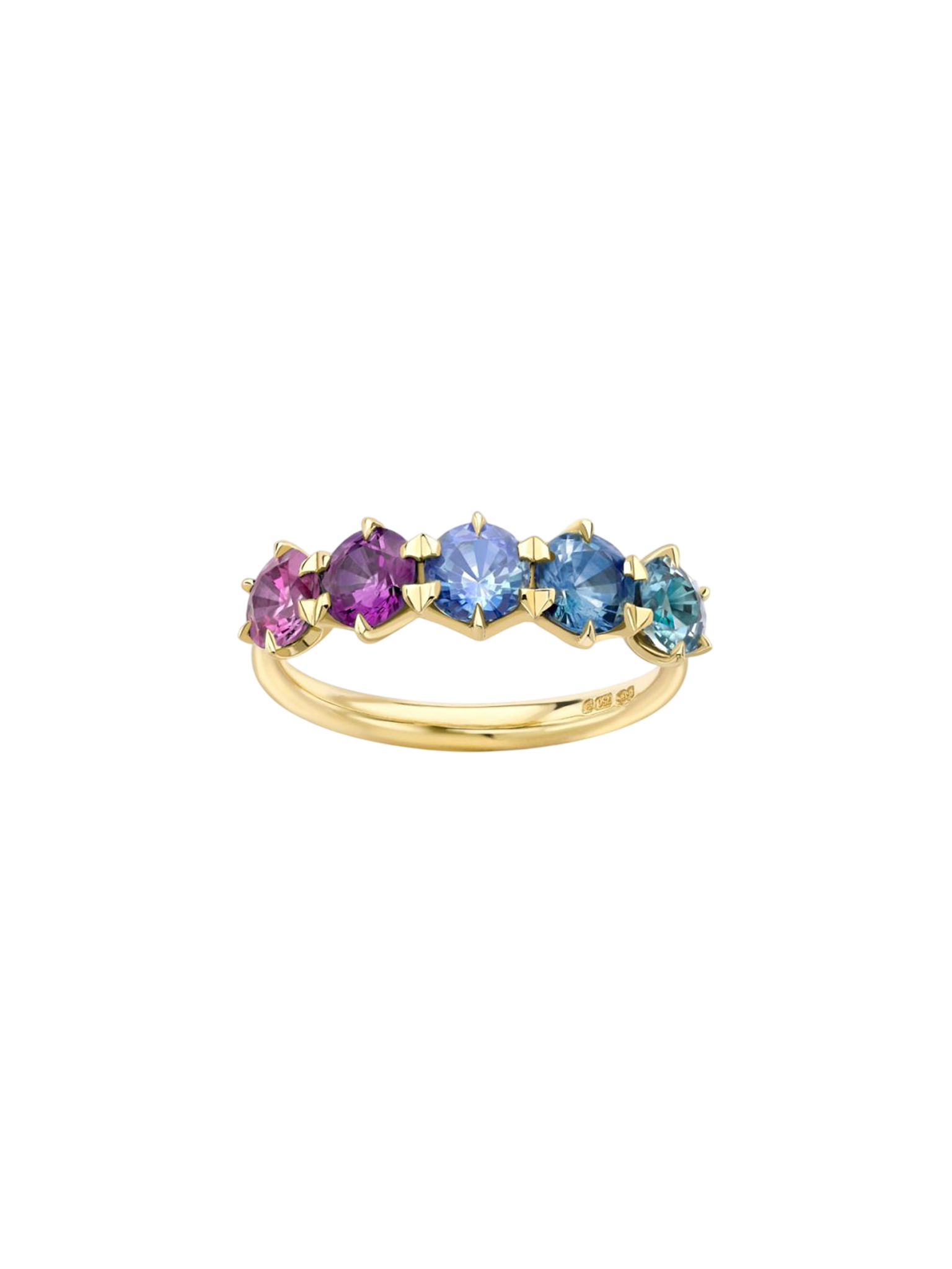 Elyhara ombré sapphire five stone ring by Dinny Hall | Finematter