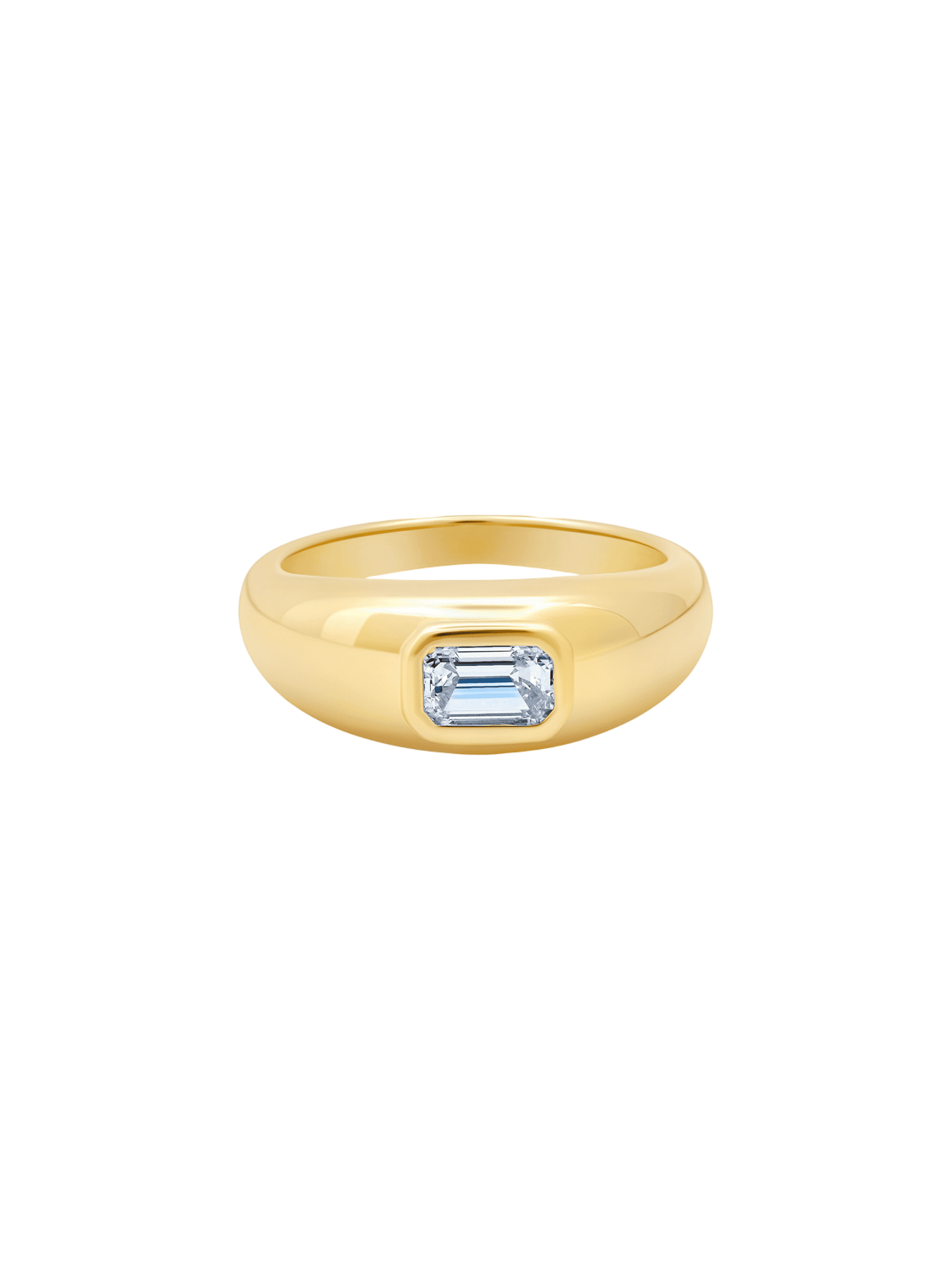 Small balloon ring with baguette diamond by Gabriela Artigas | Finematter