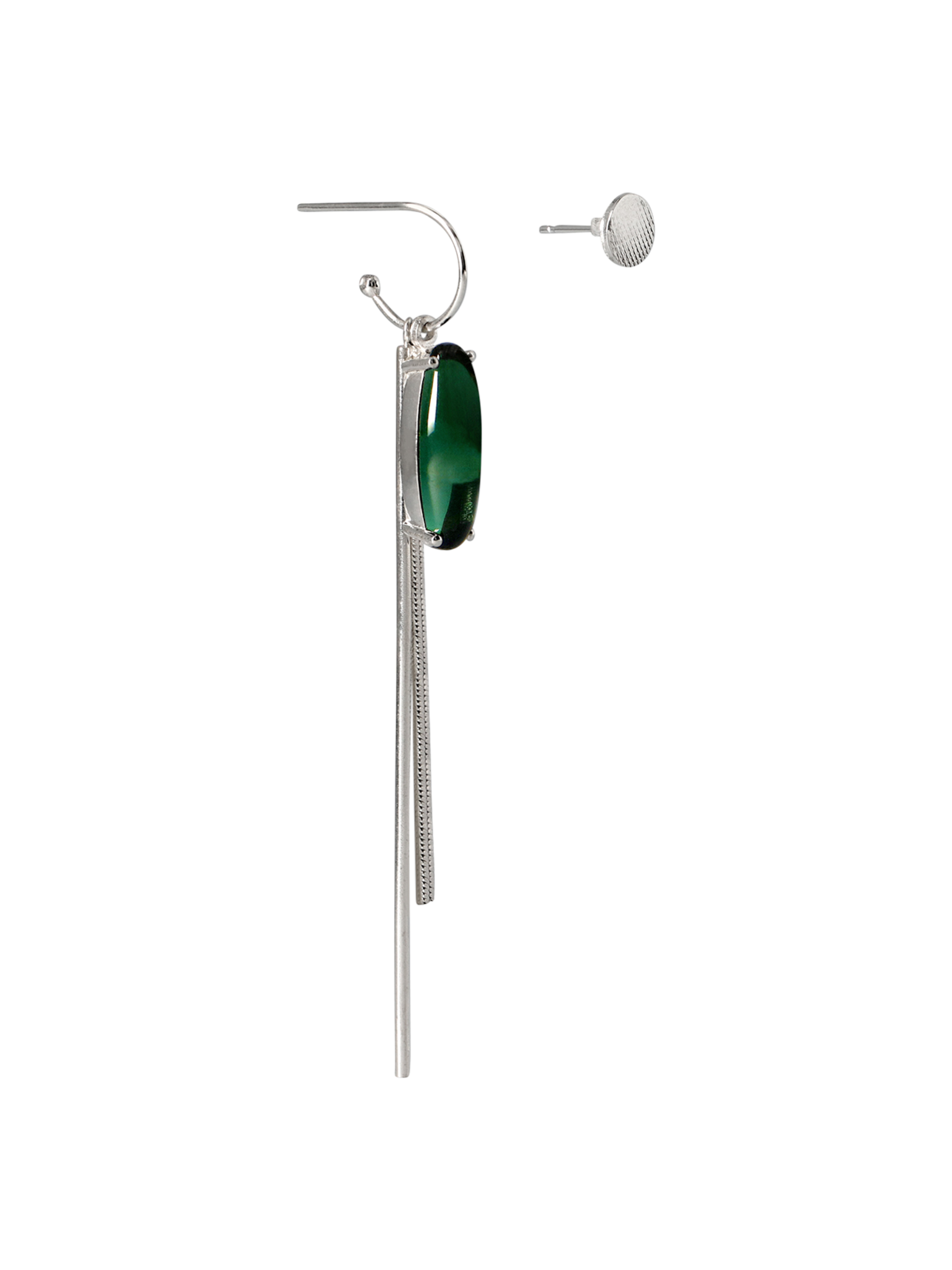 Contra earring 05 silver by Lore Van Keer | Finematter