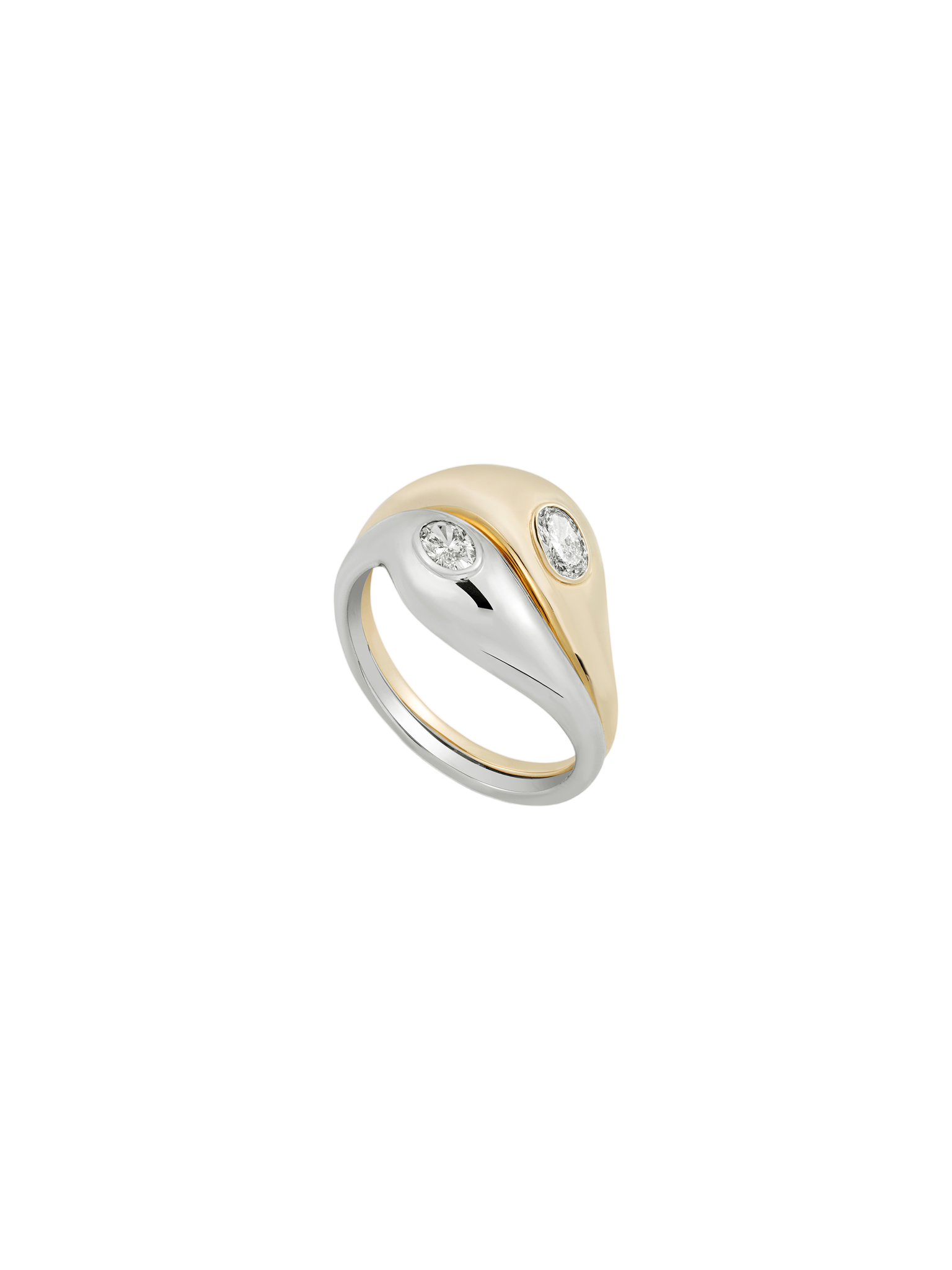 Jupiter ring set - white and yellow gold by Matilde Jewellery | Finematter