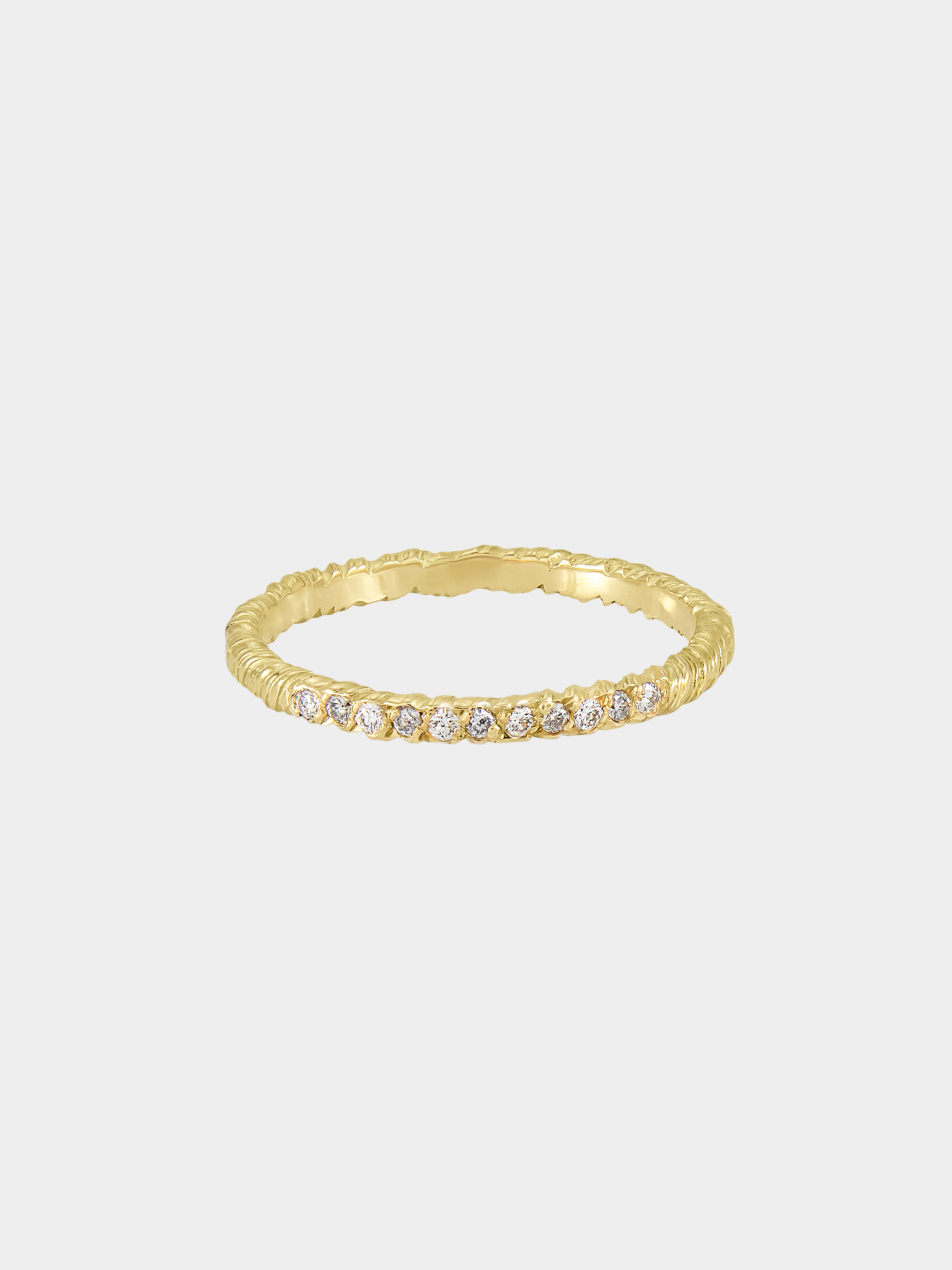 Entwined 2mm grey diamond half eternity ring by Natalie Perry Jewellery ...