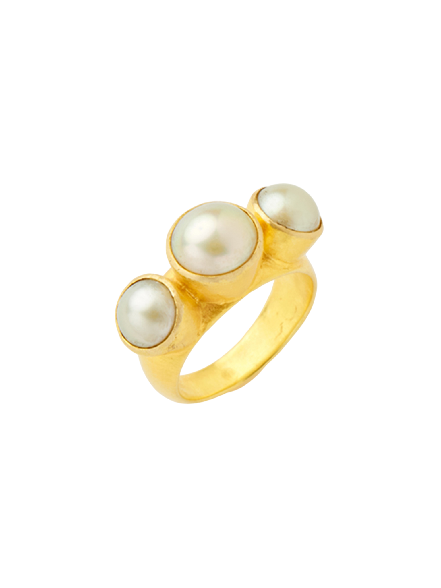 18kt gold pstm myanmar moonlight ring by Pippa Small | Finematter