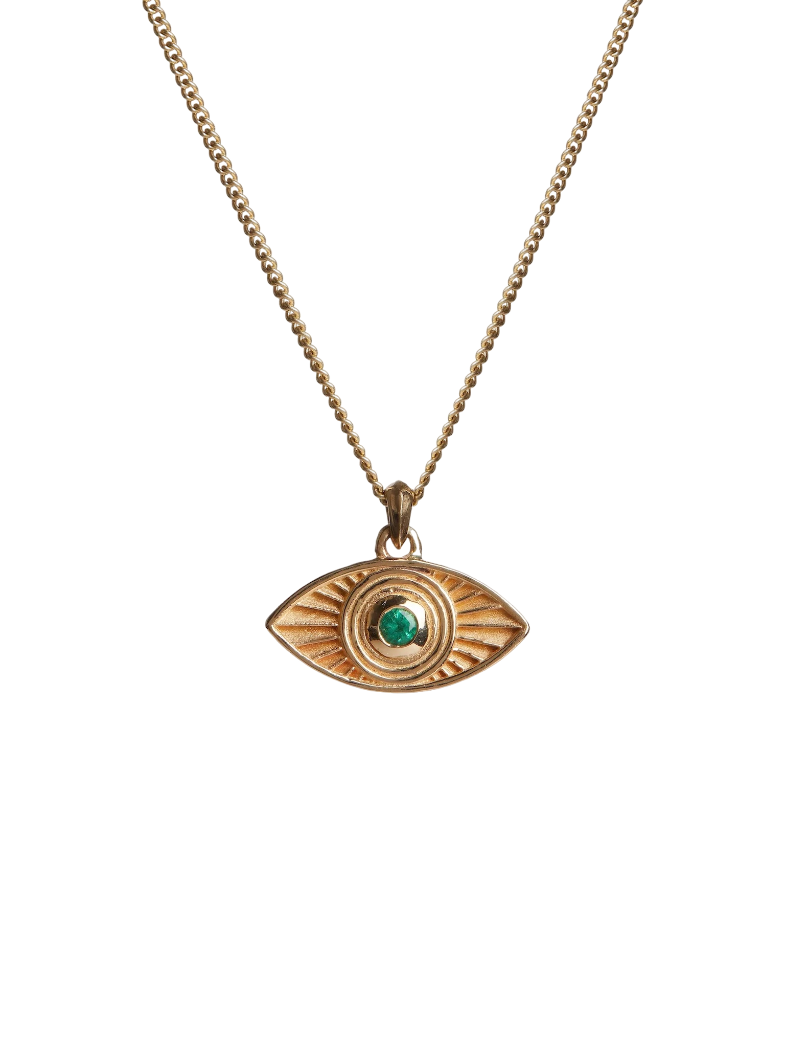 Rays of light emerald pendant necklace by Rachel Entwistle | Finematter