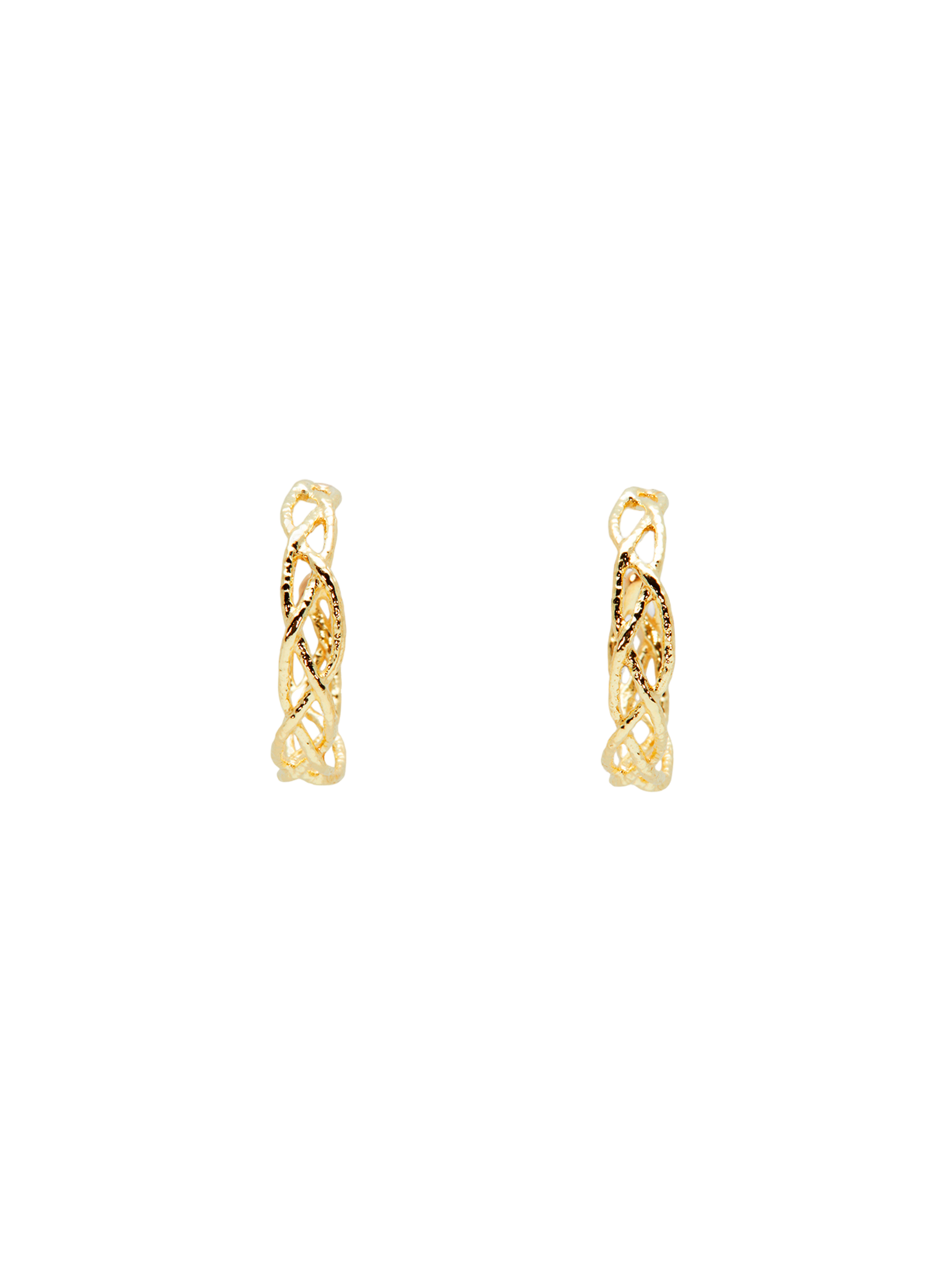 Small braided hoop earrings by Satomi Kawakita Jewelry | Finematter