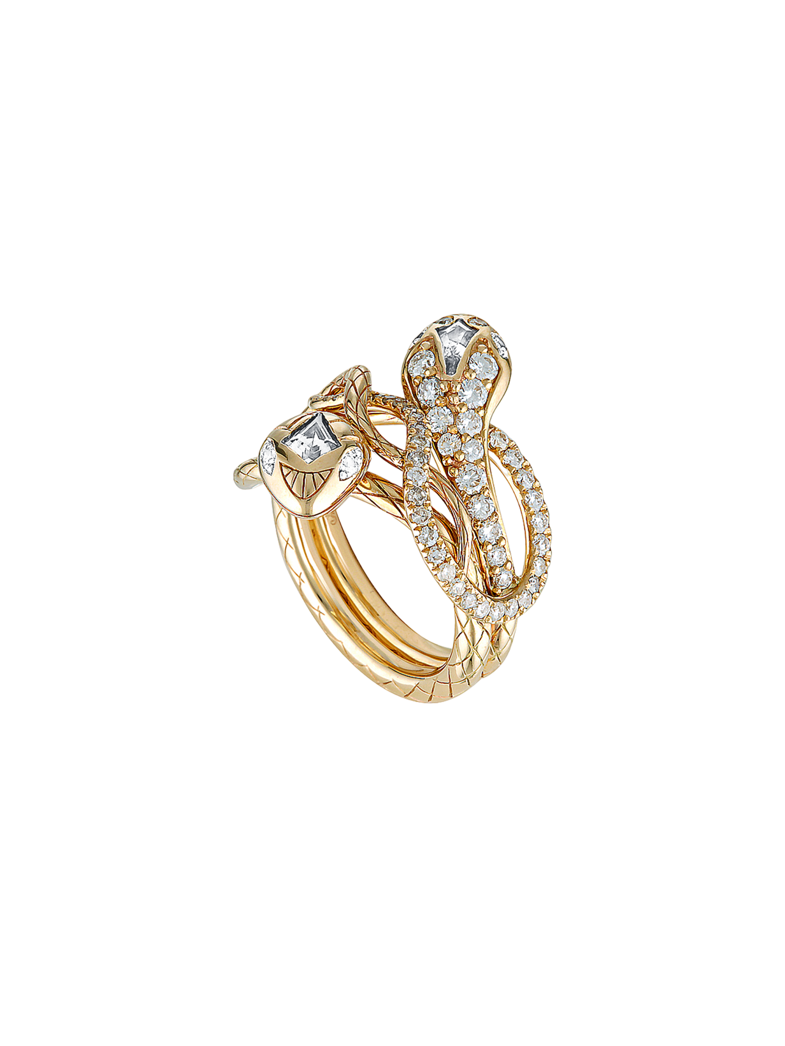 Serpentine ring - 18k yellow gold by White November | Finematter