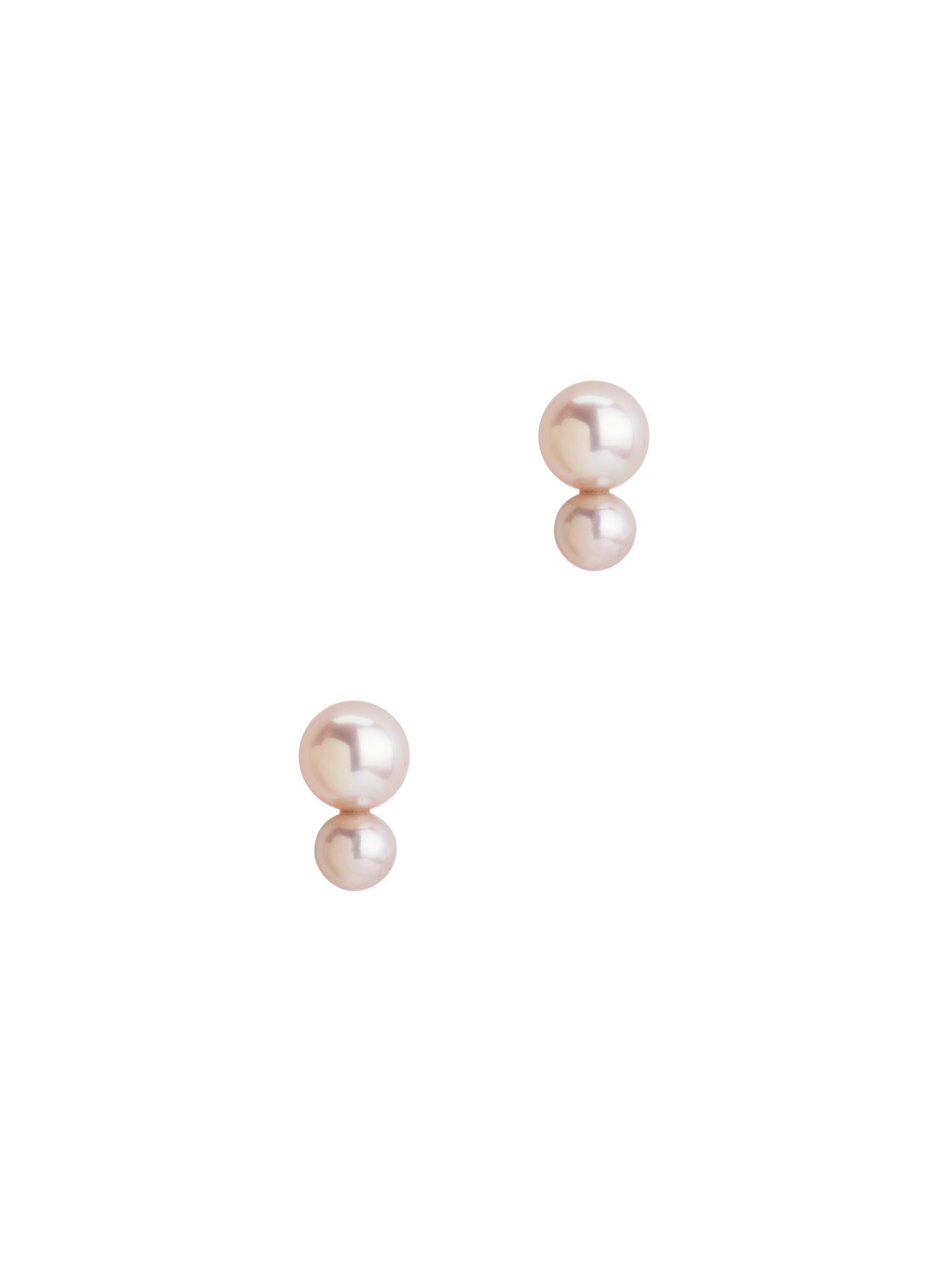 Pila pink pearl earrings by White Space | Finematter