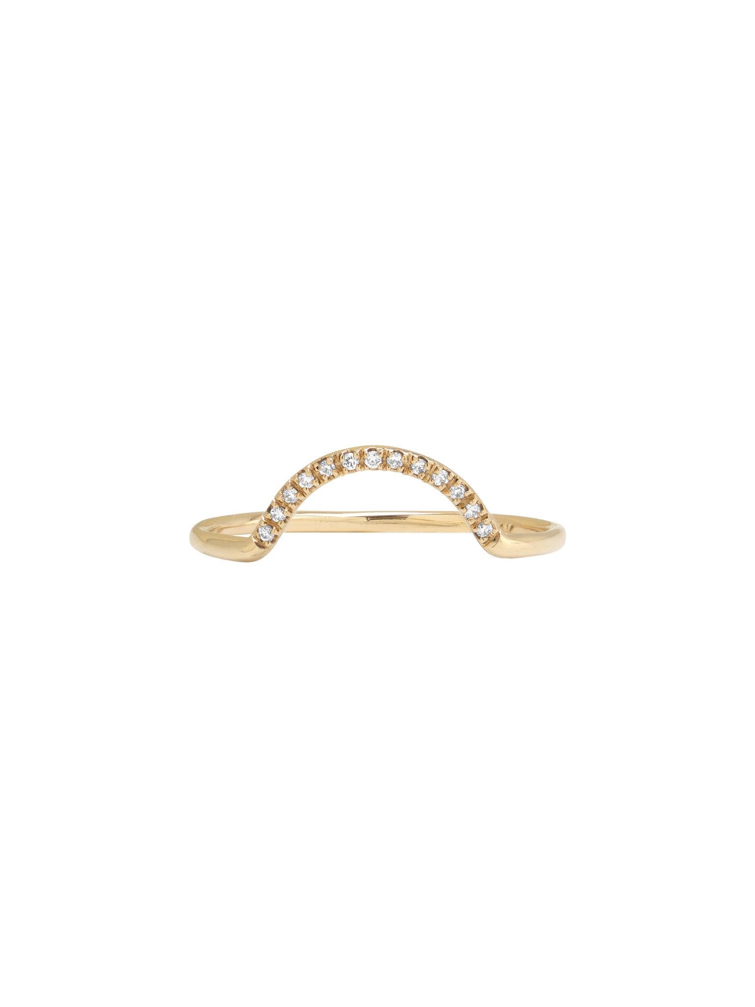 Micropavé small arc ring (refurbished) by Wwake Refurbished from WWAKE ...