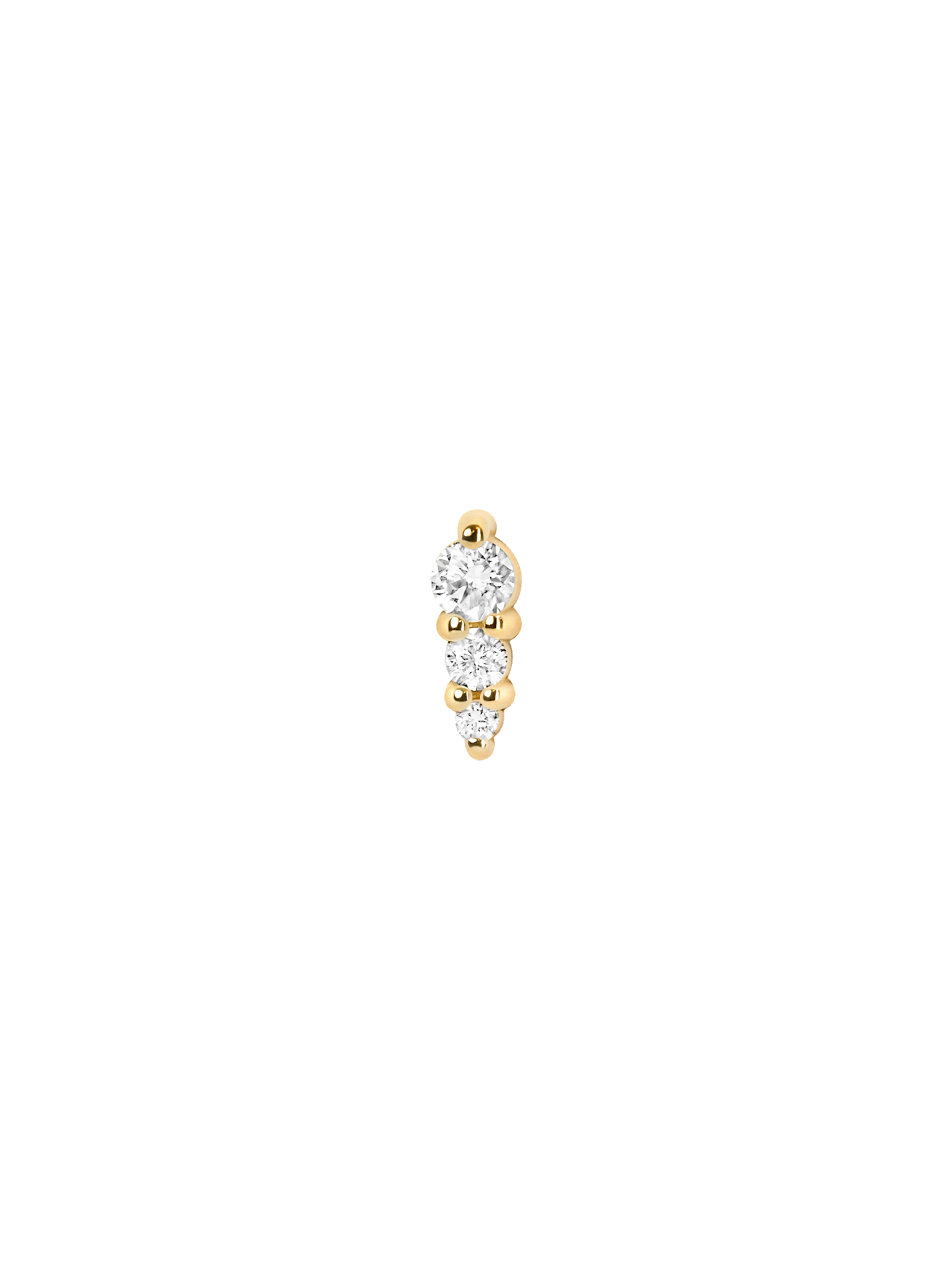 Trio flat back stud earring by Yū|Mono | Finematter